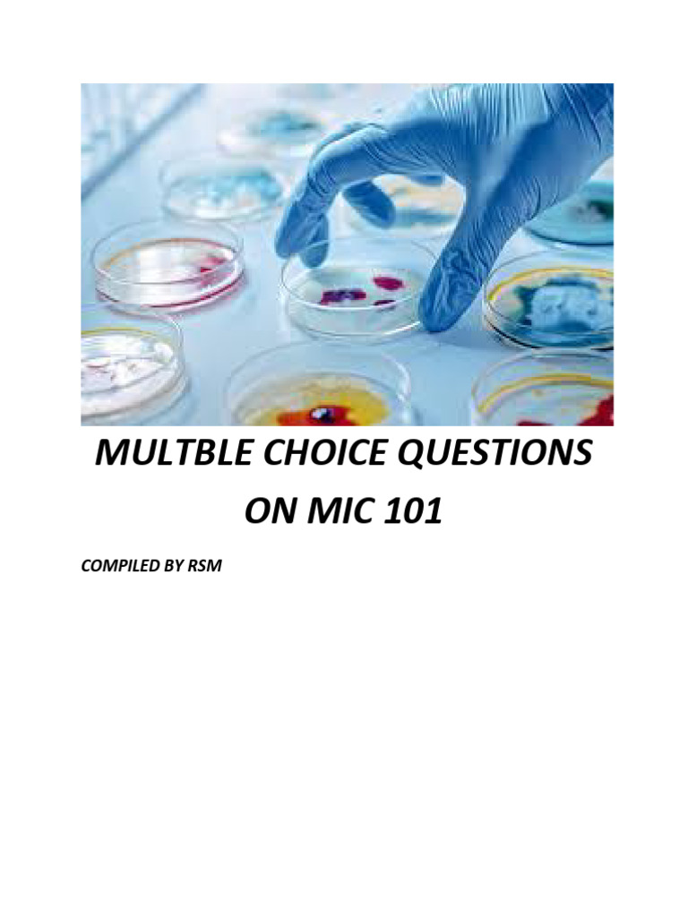Microbiology MCQs for MIC 101 Exam | PDF | Cellular Respiration ...