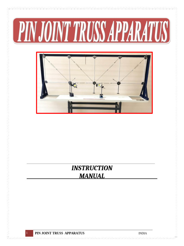 Pin Joint Truss Apparatus | PDF