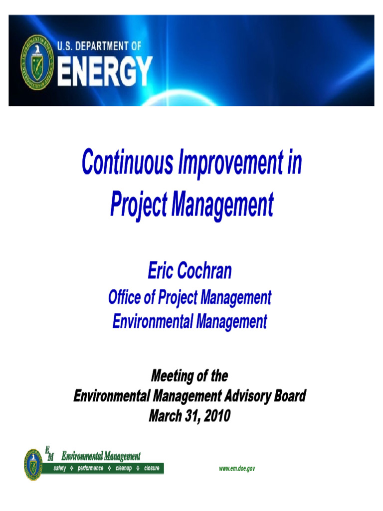 DOE Project Management Updates | PDF | Project Management | United ...
