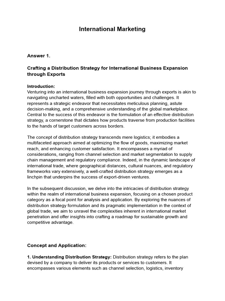 International Marketing | PDF | Franchising | Marketing