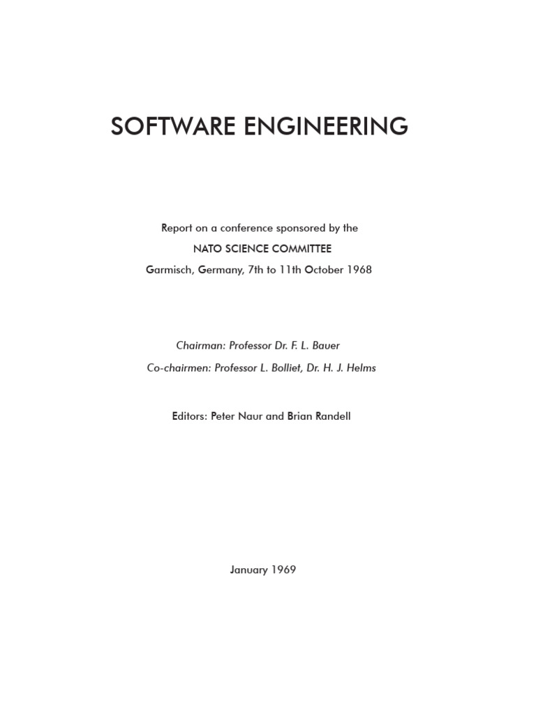 NATO Software Engineering '68 | PDF | Engineering | System