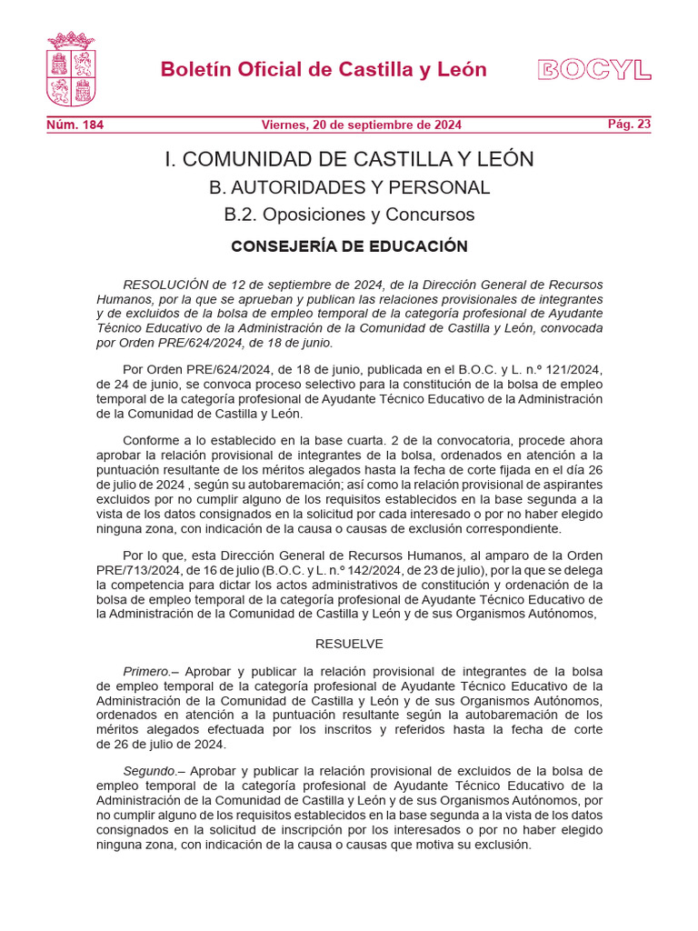 BOCYL-D-20092024-7 | PDF | Gobierno