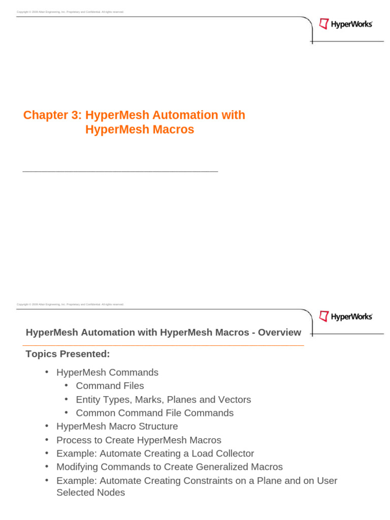 02 - Chapter 3 HyperMesh Automation With HyperMesh Macros - 10template | PDF | Proprietary ...