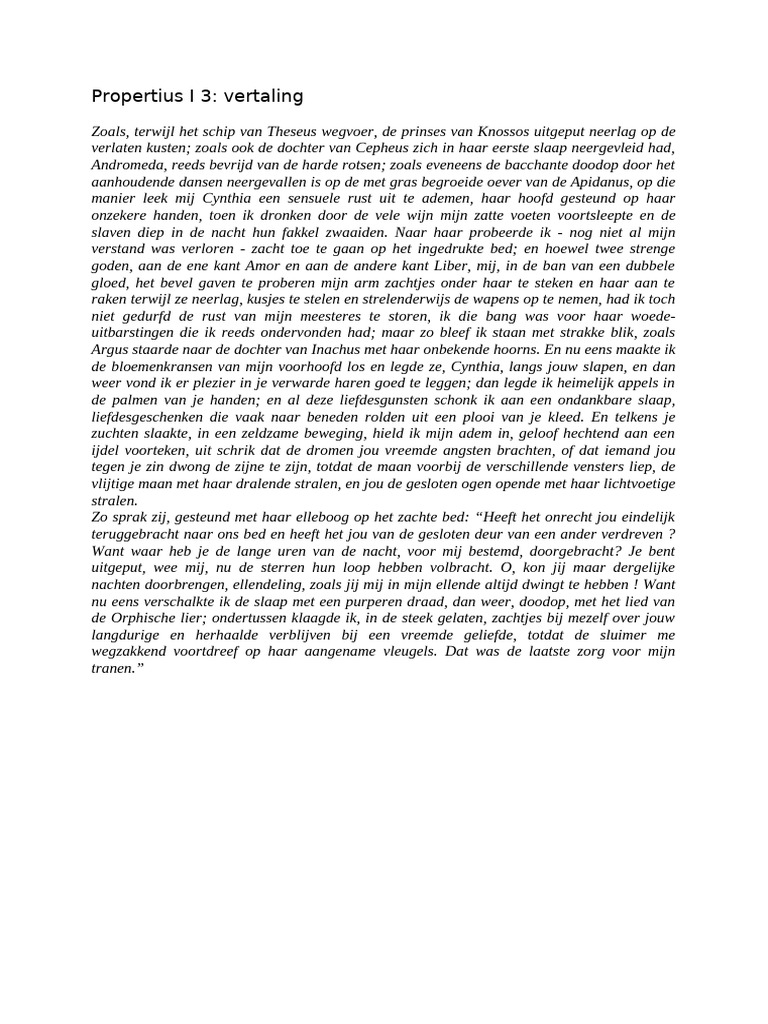 Propertius I 3 | PDF