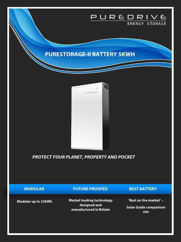 Puredrive 5kWh Modular Battery System | PDF | Power Inverter ...