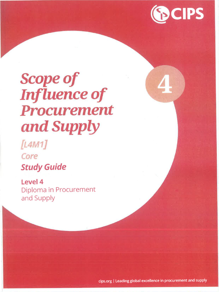 L4M01-Course Book-Scope & Influence of Procurement & Supply | PDF