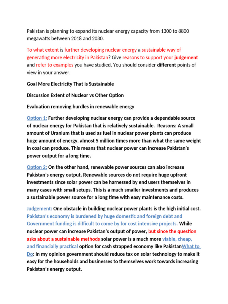 Six Marker Sample Nuclear Power | PDF