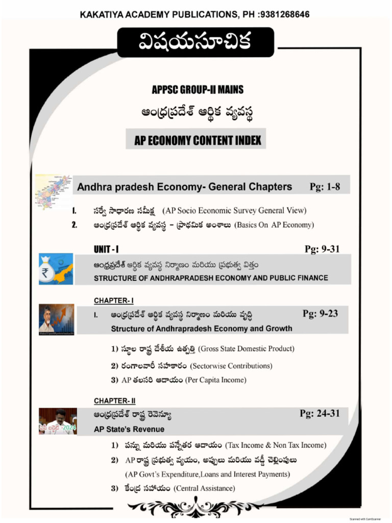AP Economy Quick Revision Book 2025 Index | PDF
