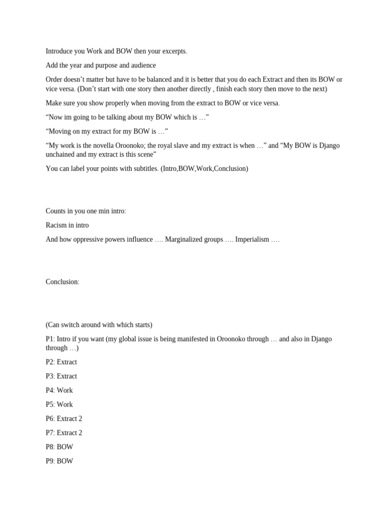 Introduce you Work and BOW then your excerpts - Copy | PDF | Racism ...