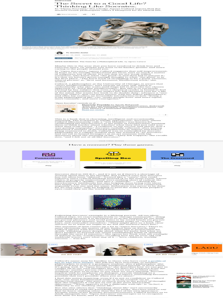 Book Review Open Socrates,' by Agnes Callard - The New York Times | PDF ...