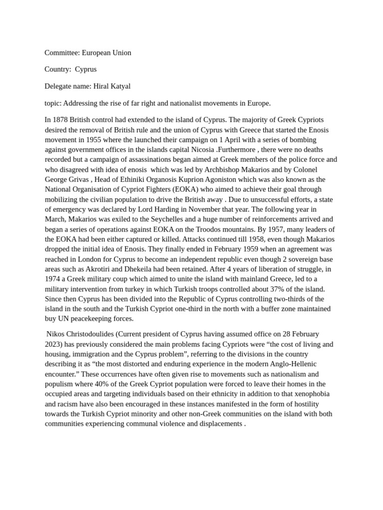 European Union Delegate Cyprus | PDF | Cyprus