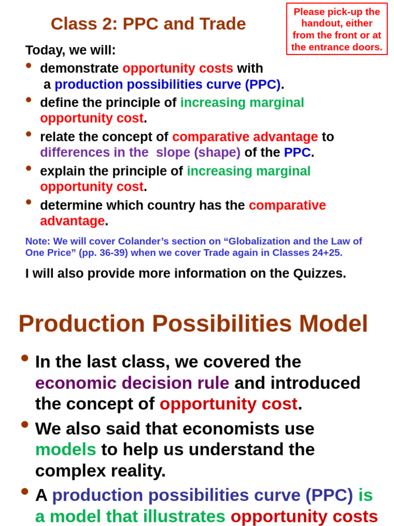 Class_02_Ch_02_PPC-Trade_2023 | PDF | Opportunity Cost | Economics
