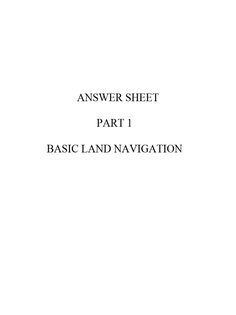 Basic Land Navigation Quiz Guide | PDF | Compass | Geographical Technology