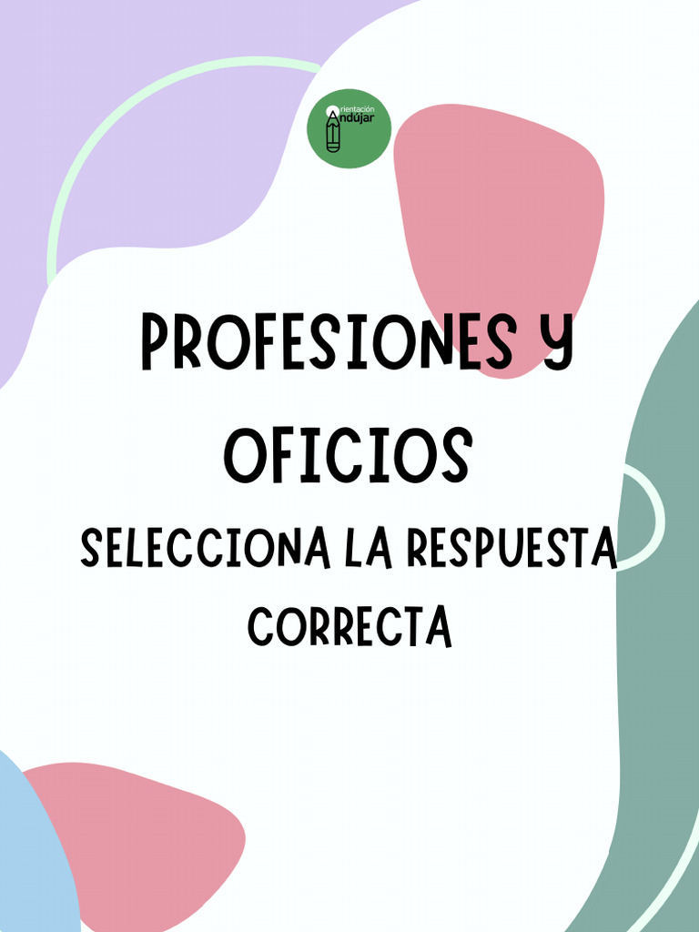 VOCABULARIO Profesiones y Oficios Selecciona La Respuesta Correcta | PDF