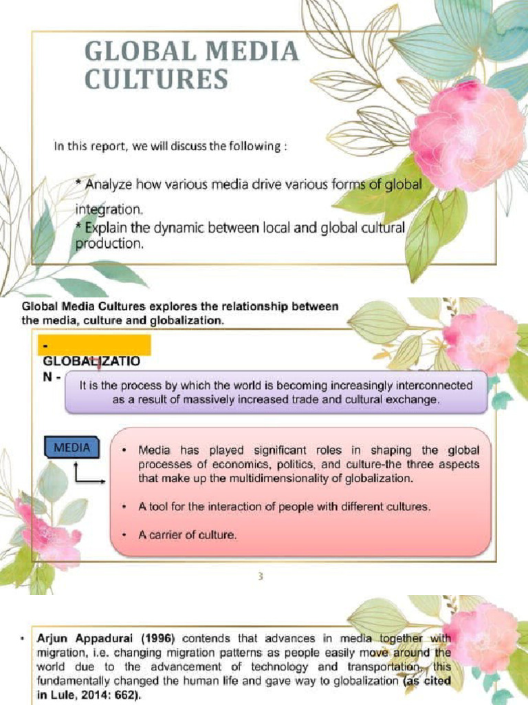 Global Media Culture Lecture | PDF