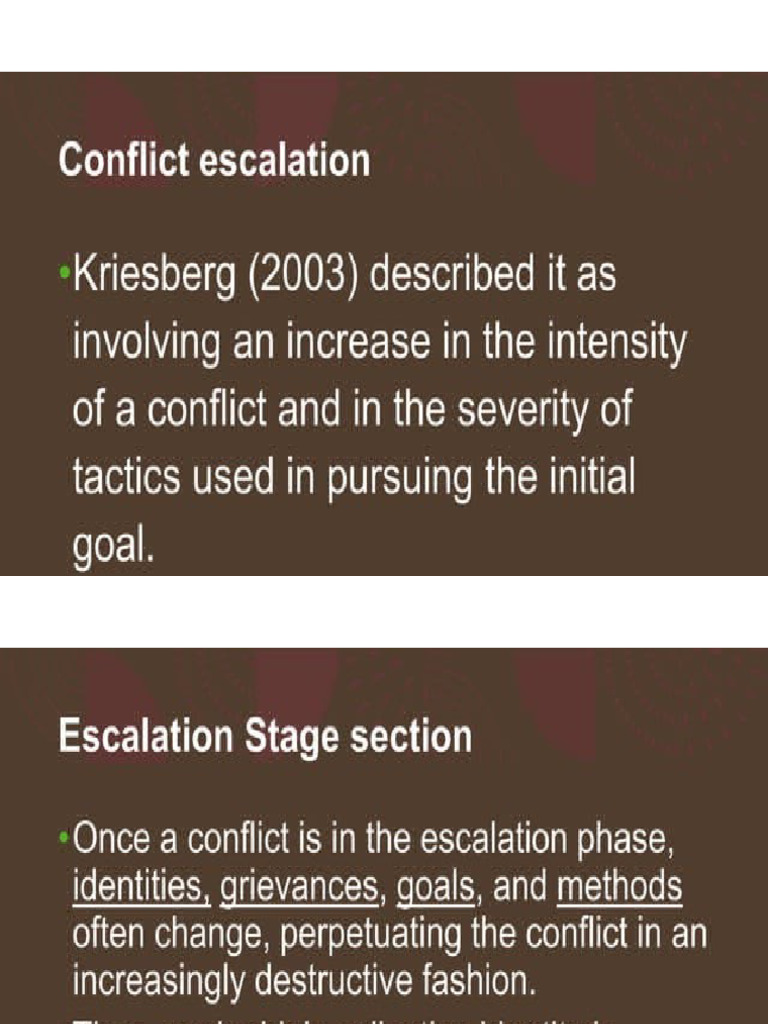 Conflict Escalate | PDF