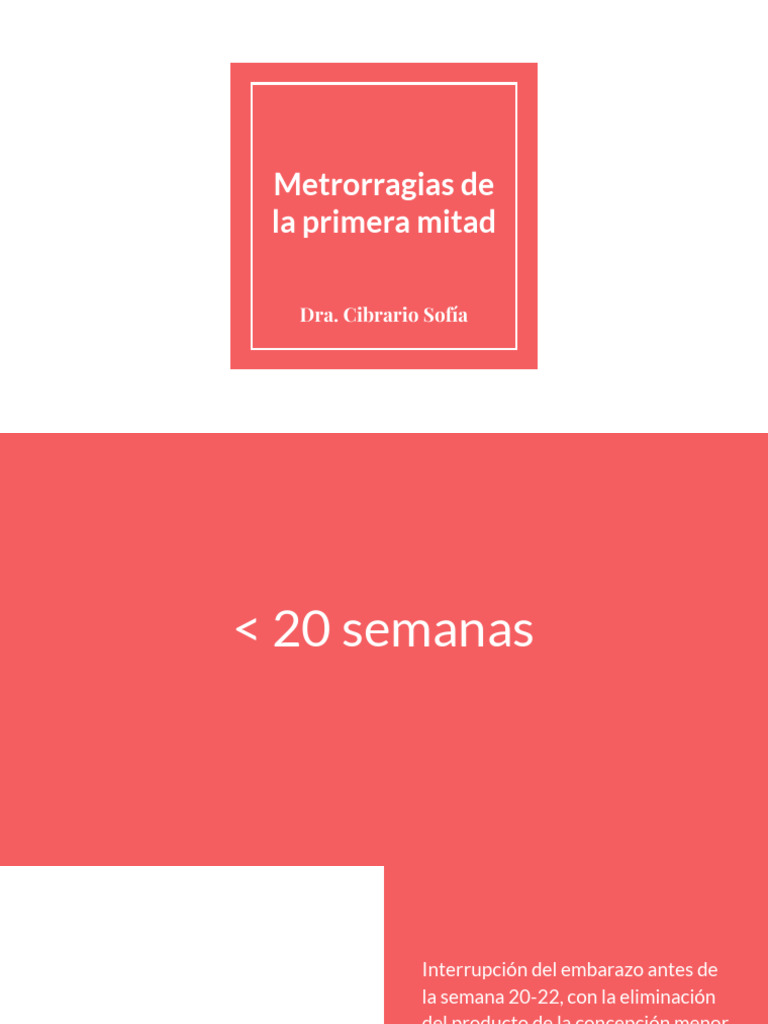 Metrorragia de la 1er mitad | PDF | Aborto | El embarazo