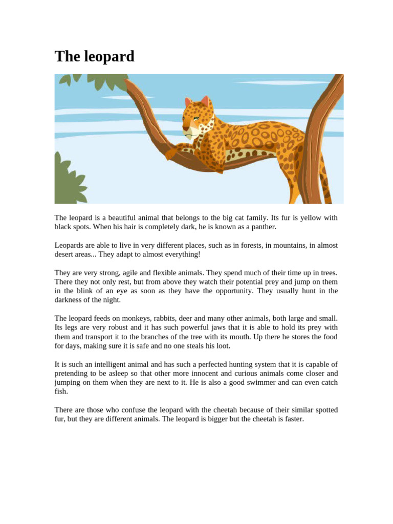 The leopard | PDF | Leopard | Organisms