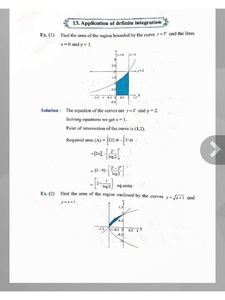 HSC Math Practical Application of Definite Integration. | PDF