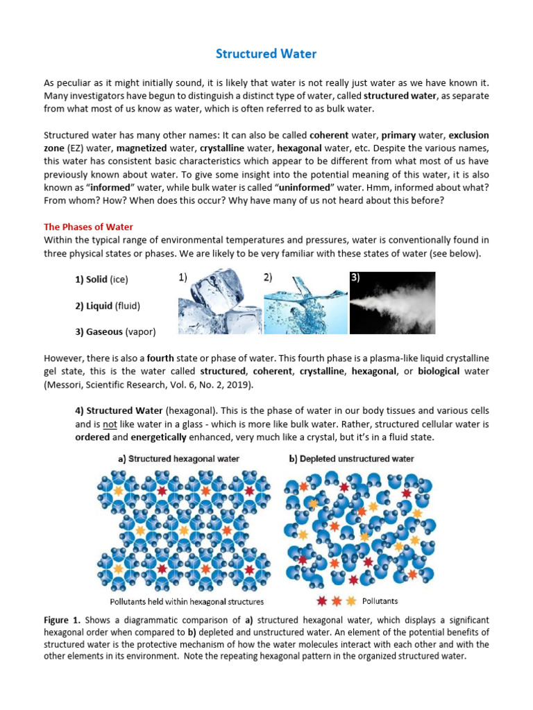 Understanding Structured Water Benefits | PDF | Water | Phase (Matter)