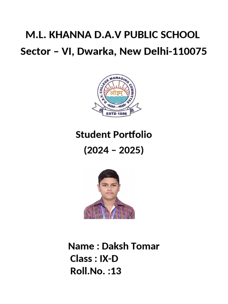 Student Portfolio | PDF