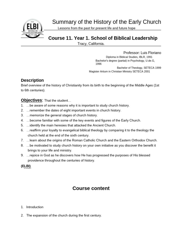 B411 History of The Ancient Church | PDF | Early Christianity | Acts Of ...