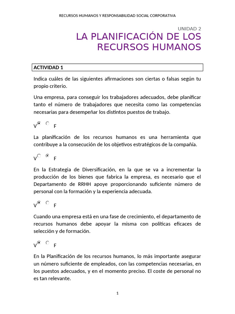 ACTIVITATS UD2 Recursos Humanos | PDF | Gestión de recursos humanos | Business