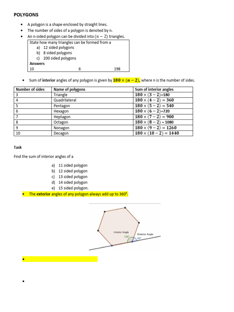 POLYGONS | PDF | Polygon | Triangle