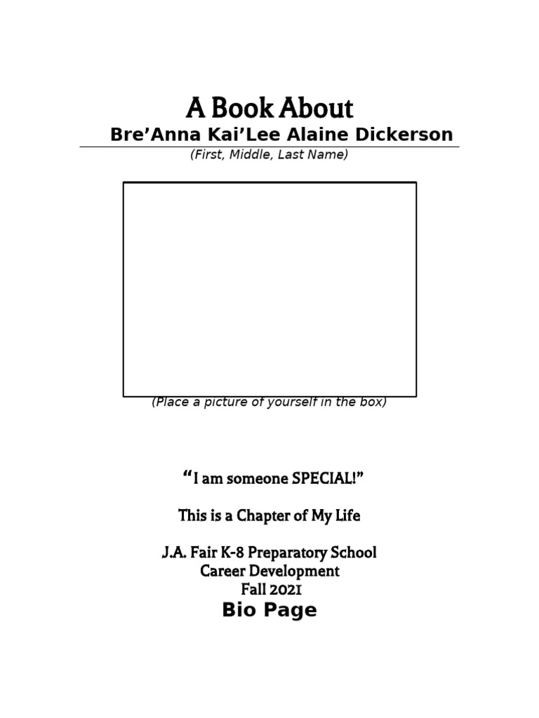 A Book About Me Template | PDF | Psychology | Psychological Concepts