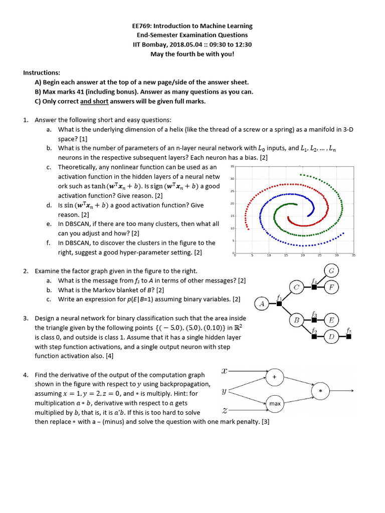 EE 769 2018 End-Sem | PDF | Cluster Analysis | Applied Mathematics
