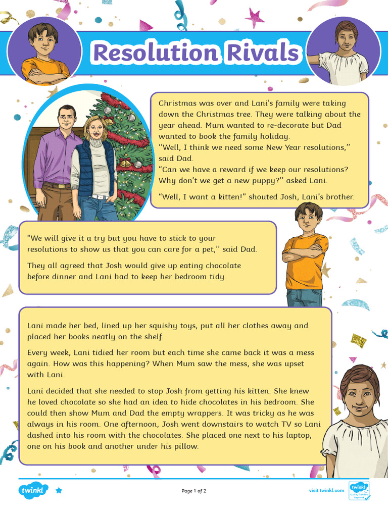 New Years Resolution Story | PDF