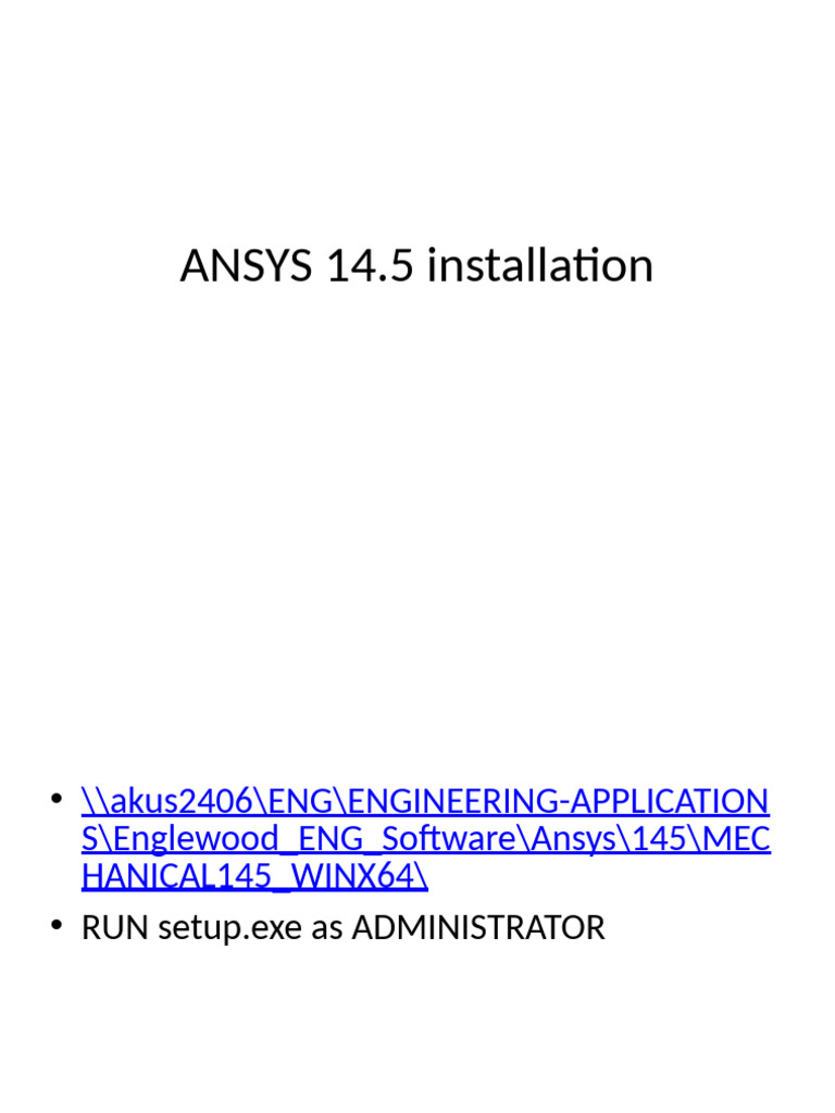ANSYS 14.5 Installation Guide | PDF