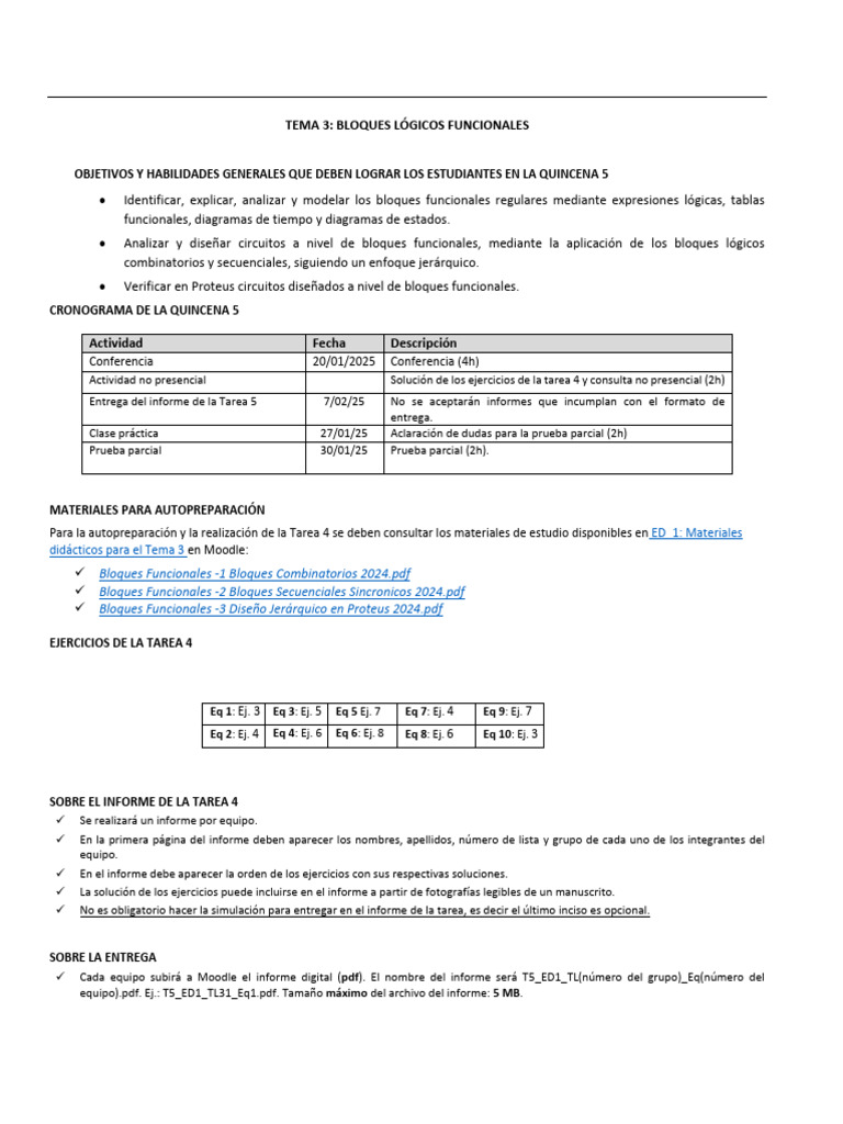Orientaciones y Ejercicios ED1 T3ro - 2024 - Q5 v3 | PDF | Ingeniería Informática | Informática