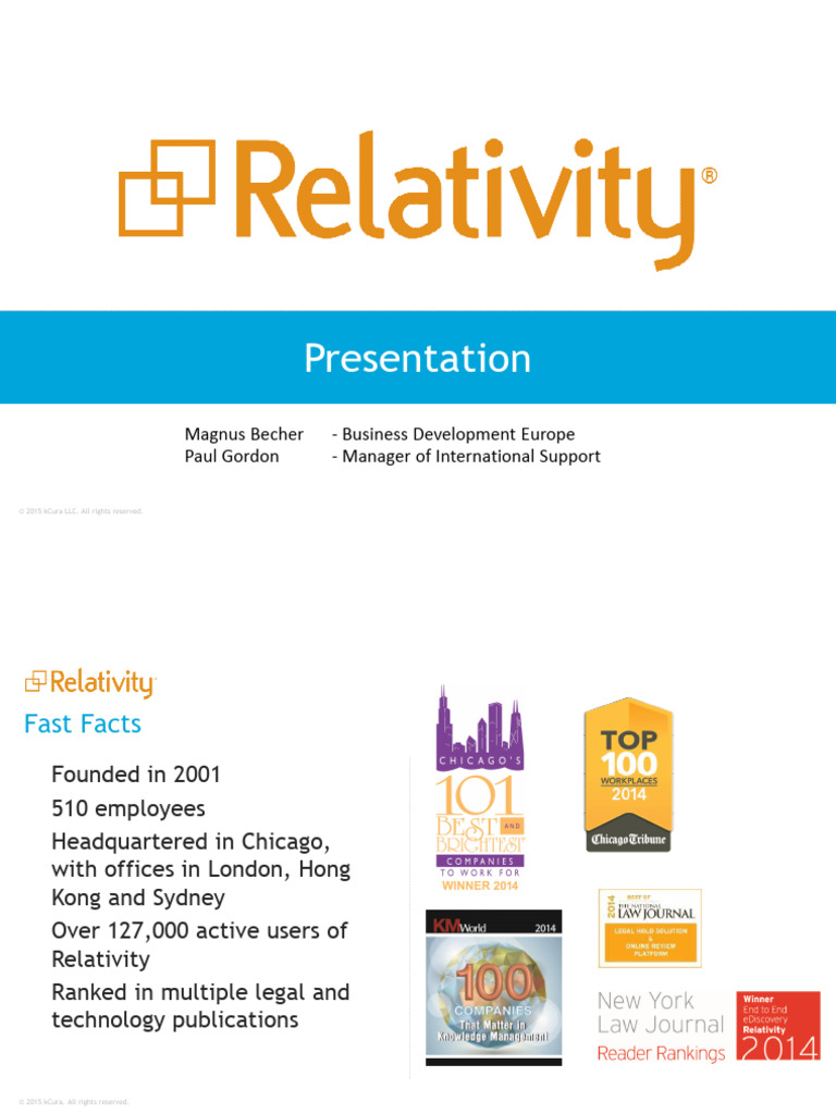 29 09 15 Kcura Relativity | PDF | Information Technology | Information Technology Management