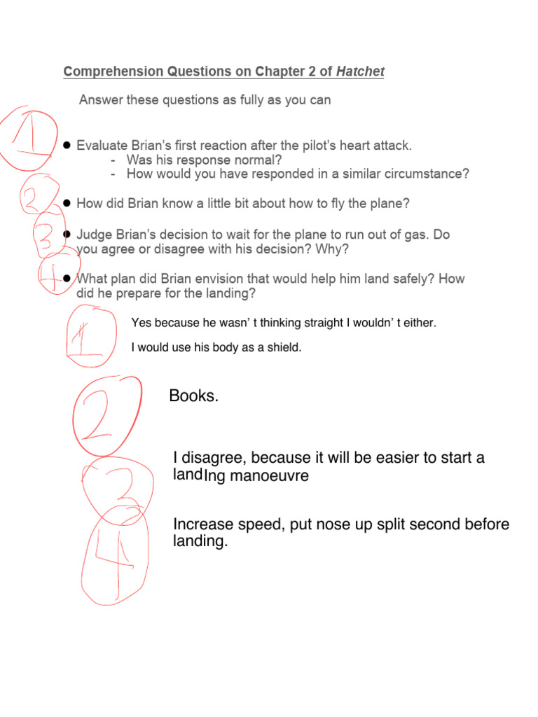 Edited - Questions On Chapter 2 of Hatchet | PDF