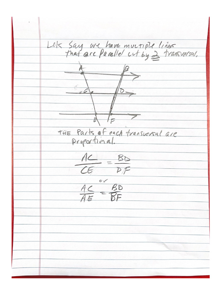 Geometry Notes For Chapter 7 7-4 Notes For Parallel Lines and ...