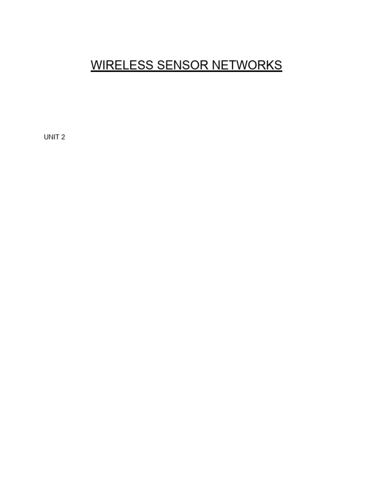 Wireless Sensor Network Notes Pdf Wireless Sensor Network Routing