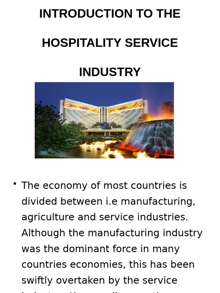 Introduction To Hospitality | PDF | Hotel | Hospitality Industry