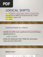 Understanding Logical Binary Shifts | PDF | Arithmetic | Theory Of ...