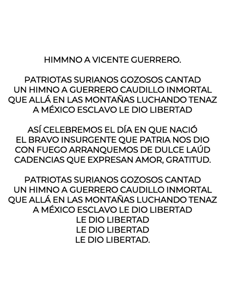 Himno A Guerrero | PDF