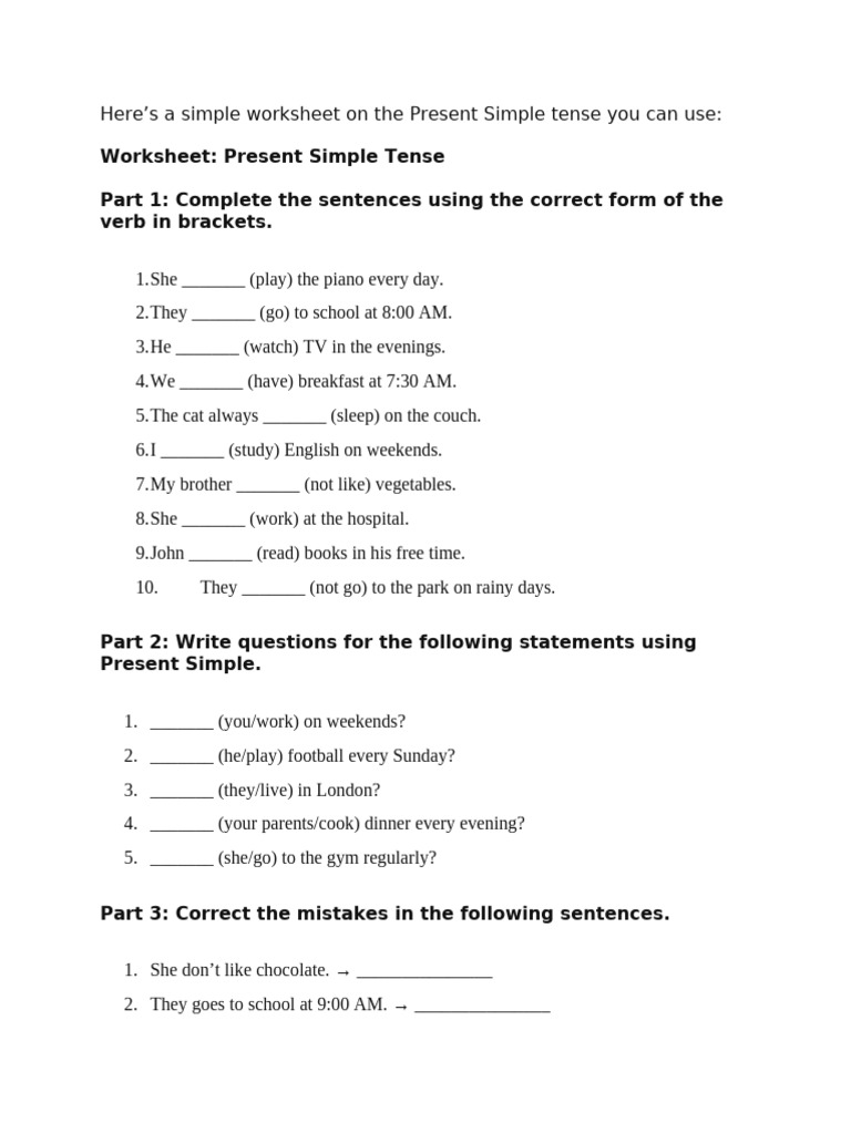 present simple | PDF