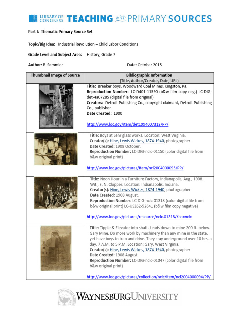 Child Labor During The Industrial Revolution | PDF | Image