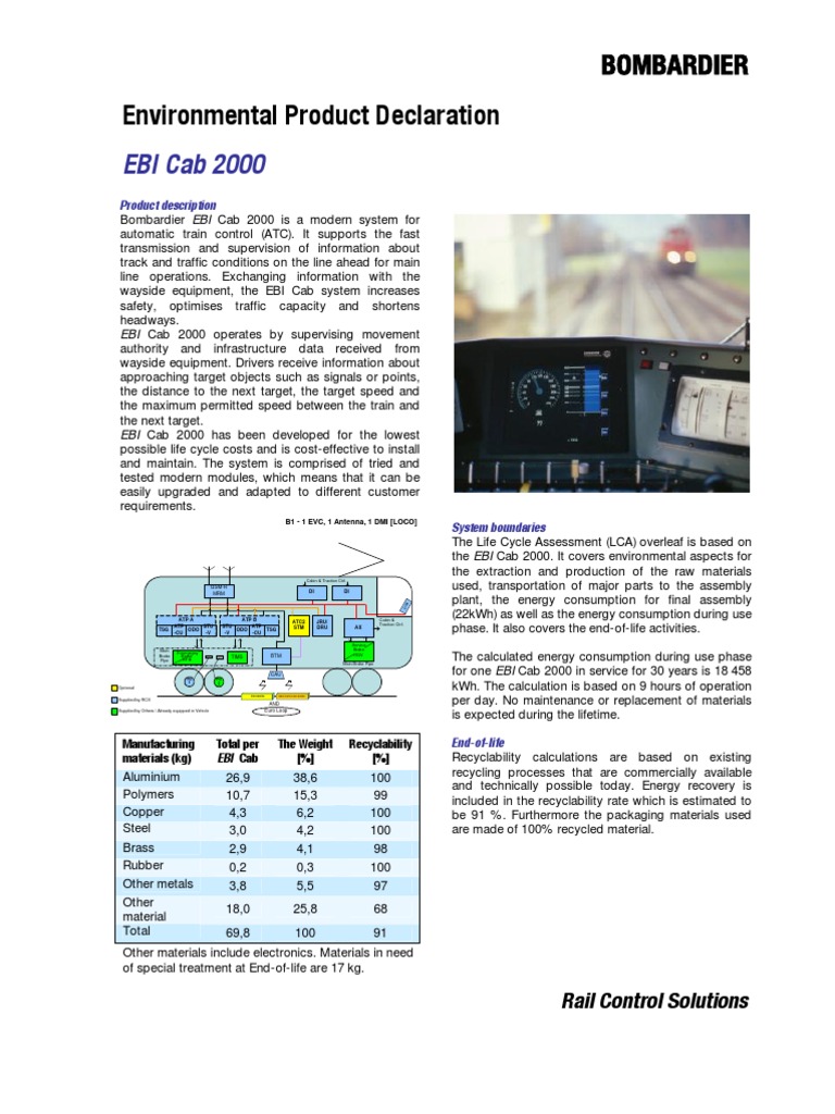 EPD EBI Cab 2000 | PDF | Life Cycle Assessment | Recycling