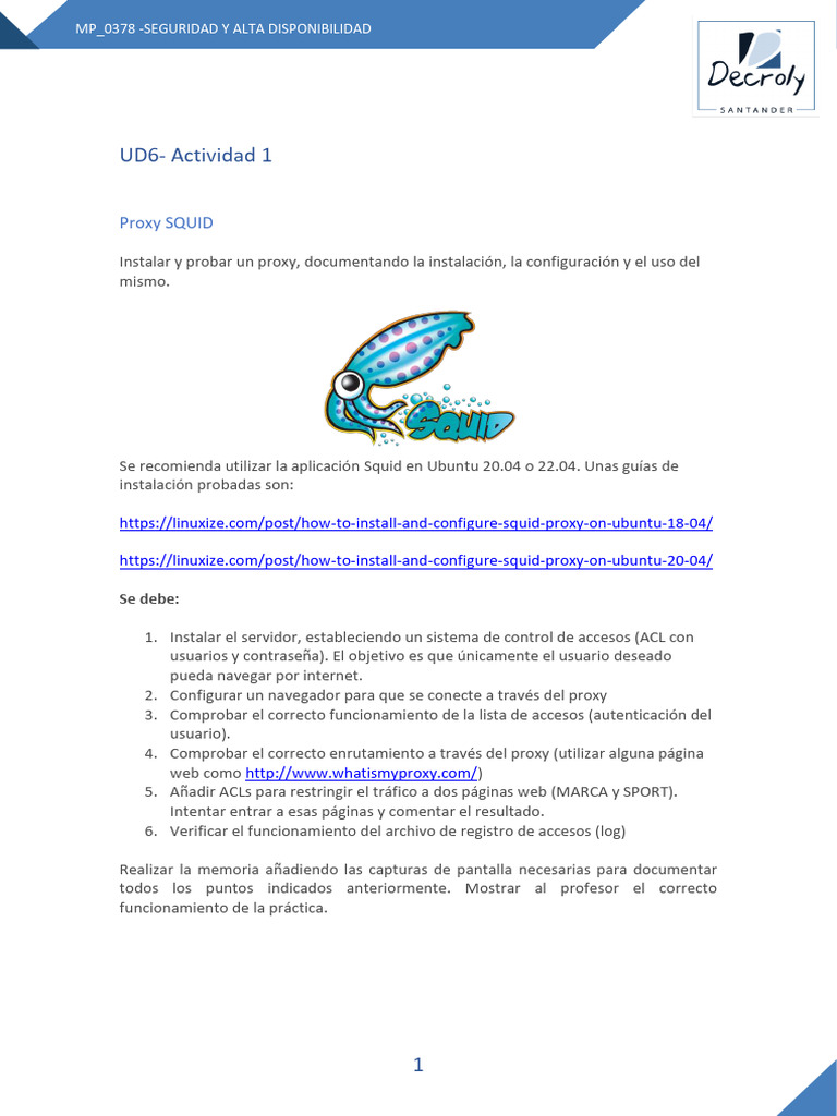 Actividad 6.1 SQUID | PDF