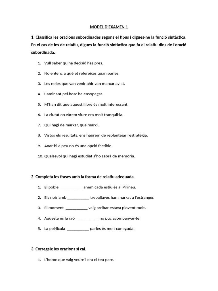 2 Models D'examen | PDF