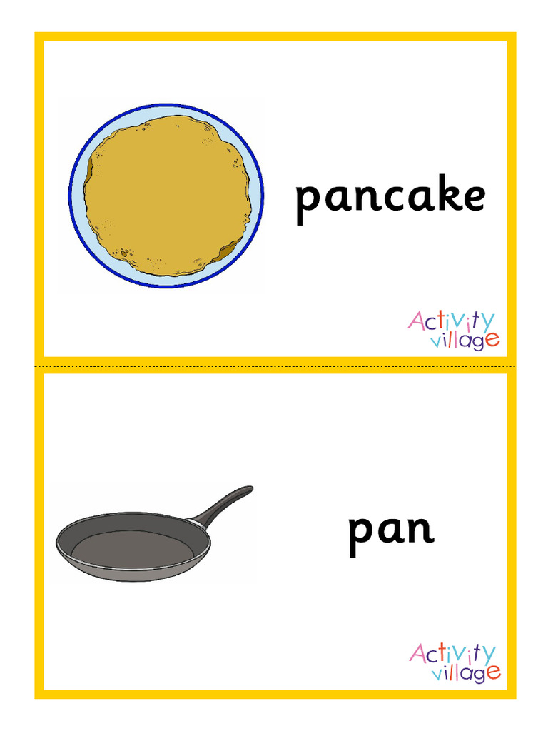 Pancake Day Flashcards Large | PDF