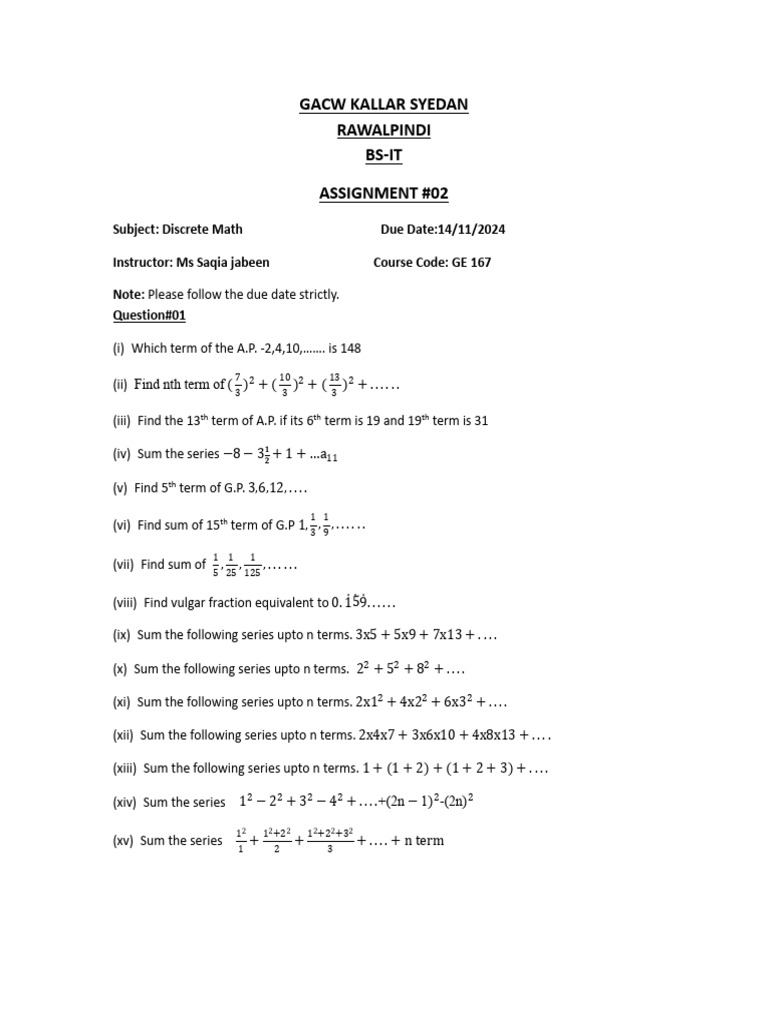 Assignment Dm i i | PDF | Mathematics | Number Theory