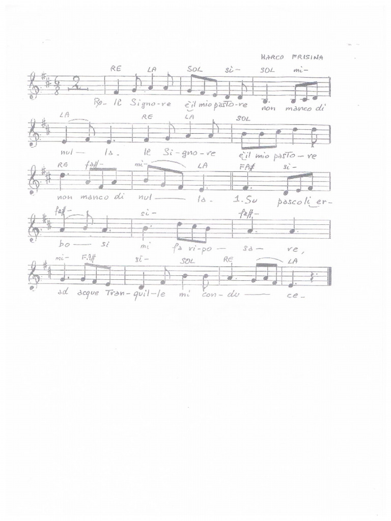 Il Signore È Il Mio Pastore Frisina | PDF