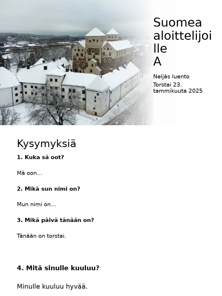 NeljÃ S Luento 23.1.2025 | PDF