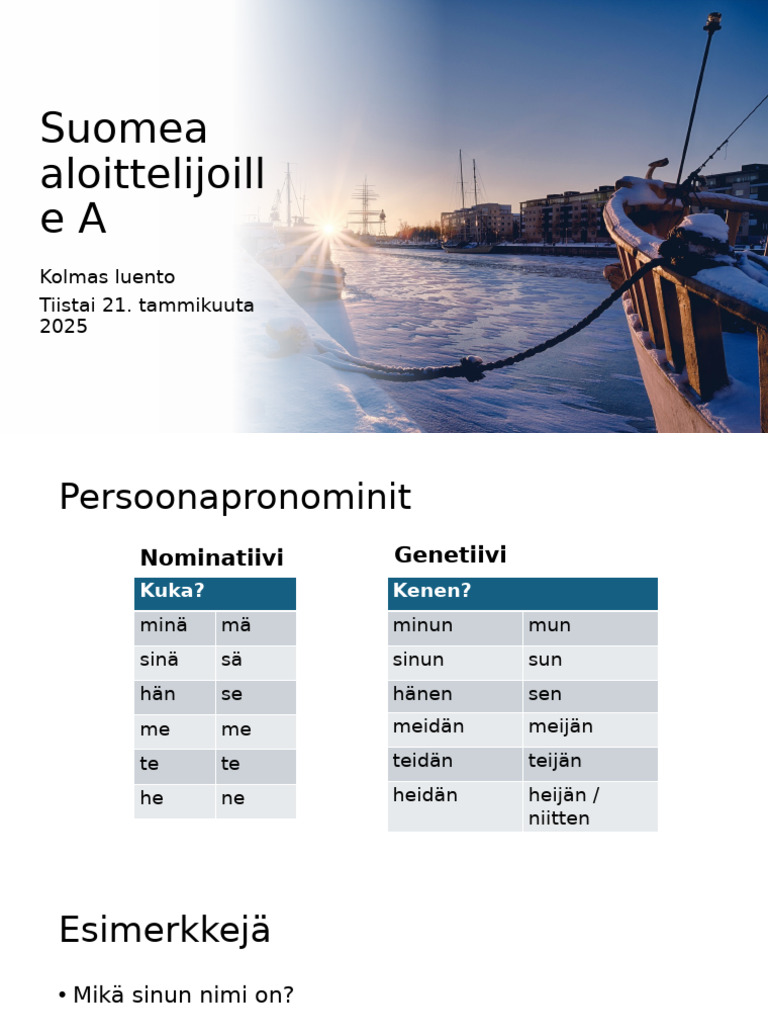 Kolmas Luento 21.1.2025 | PDF